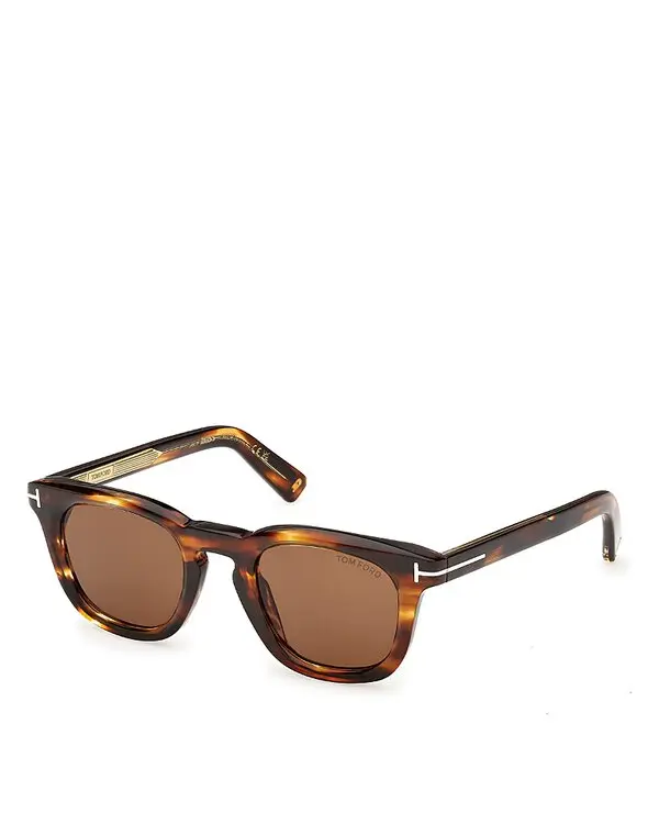 TOM FORD Square Sunglasses, 48mm - Havana/brown