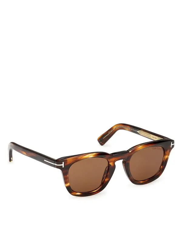 TOM FORD Square Sunglasses, 48mm - Havana/brown