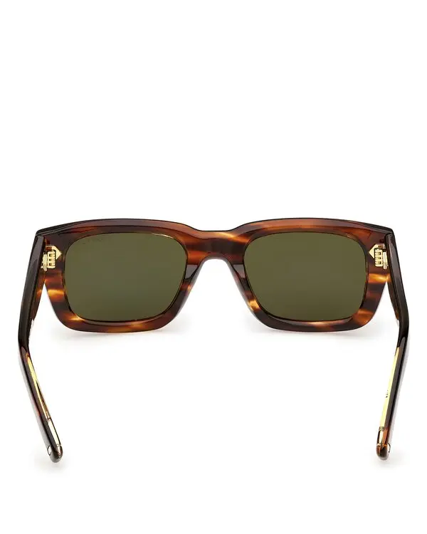 TOM FORD Rectangular Sunglasses, 52mm