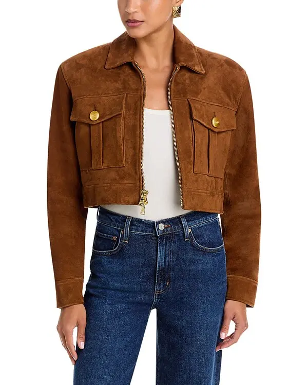 L'Agence Micah Suede Jacket