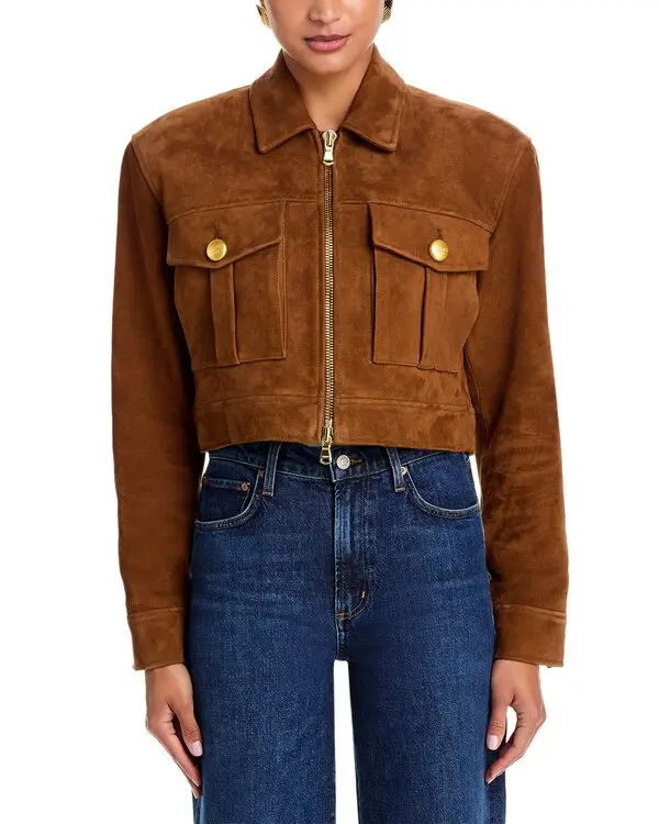 L'Agence Micah Suede Jacket