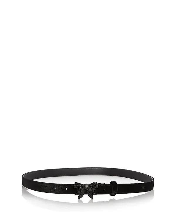 Kurt Geiger Bow Velvet Belt - Black