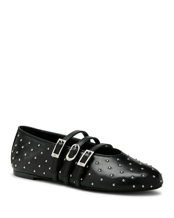 STUART WEITZMAN Sostud Mary Jane Ballet Flat - Black
