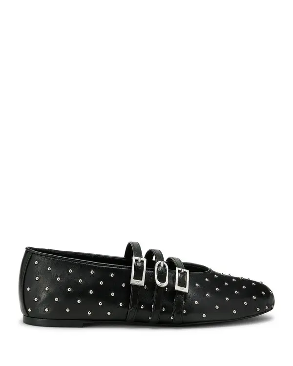 STUART WEITZMAN Sostud Mary Jane Ballet Flat - Black