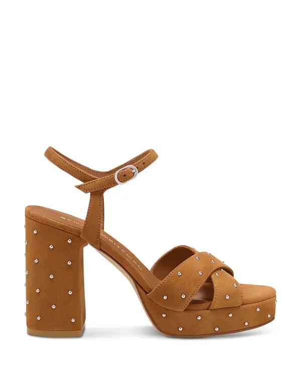 STUART WEITZMAN Dayna Studded Platform Sandals - Hazel
