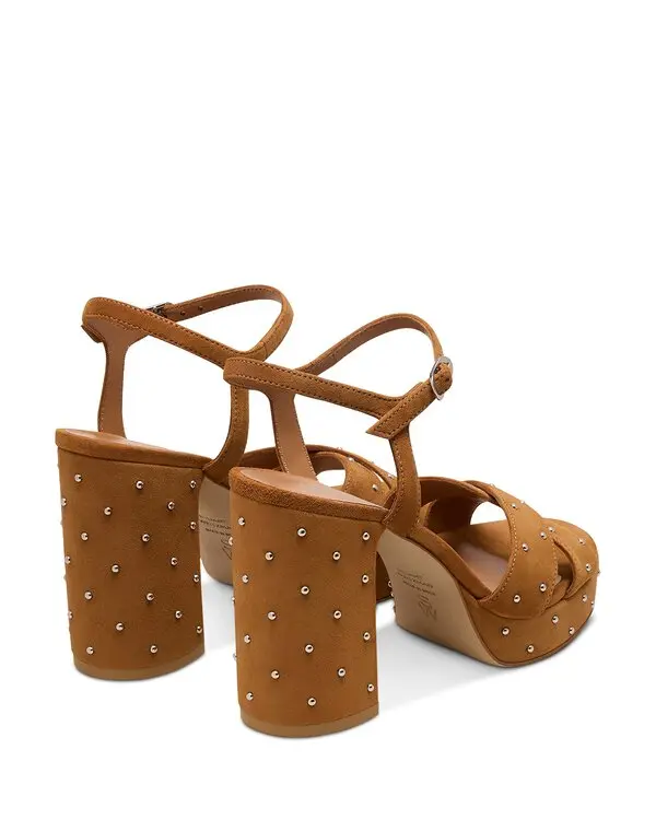 STUART WEITZMAN Dayna Studded Platform Sandals - Hazel