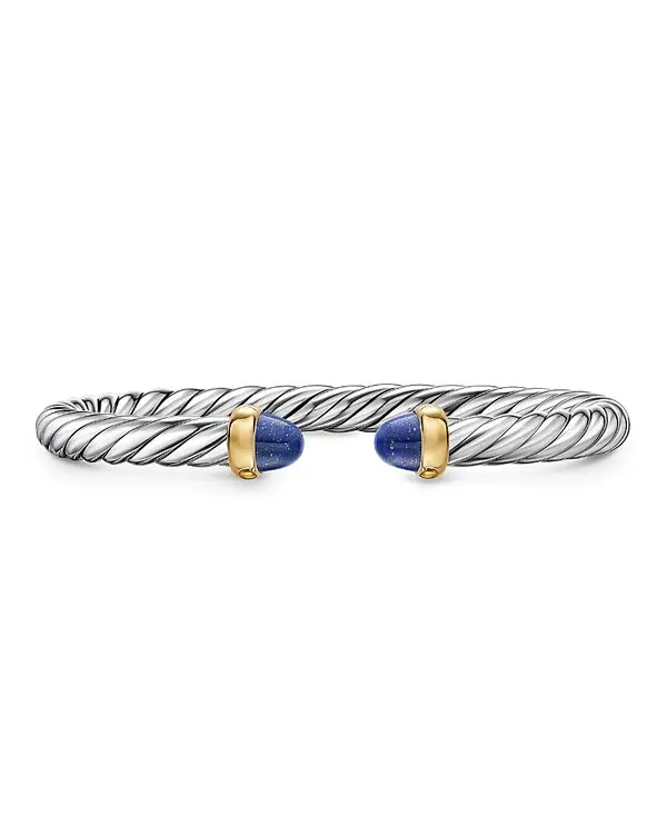David Yurman Cable Flex Bracelet With Lapis Lazuli - Lapis/silver