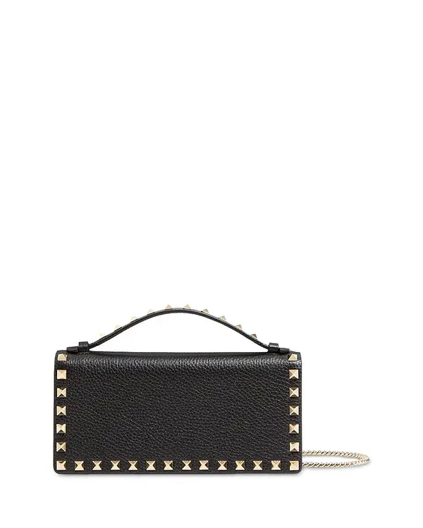 Valentino Garavani Rockstud Wallet With Chain - Black