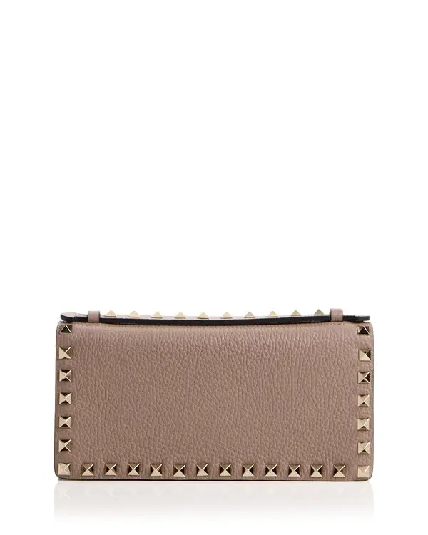 Valentino Garavani Rockstud Wallet With Chain - Poudre