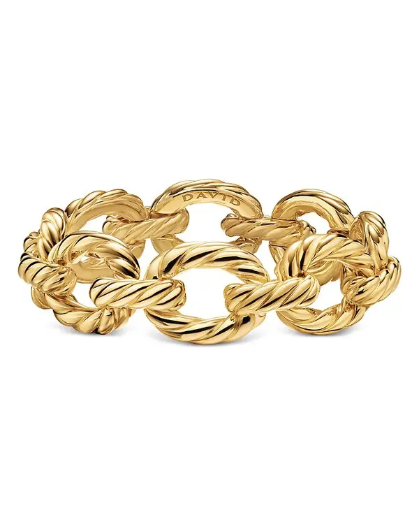 David Yurman Sculpted Cable Oval Link Bracelet - Gold