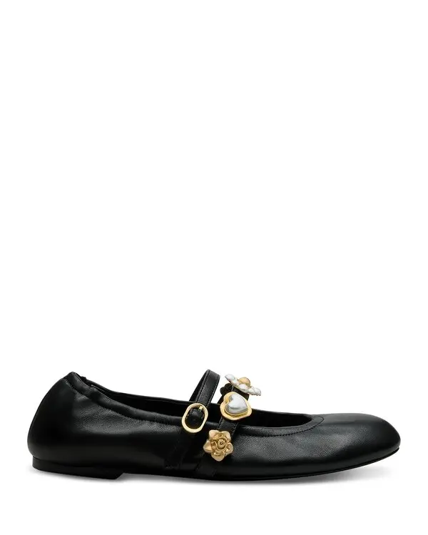 STUART WEITZMAN Socharming Mary Jane Flats - Black