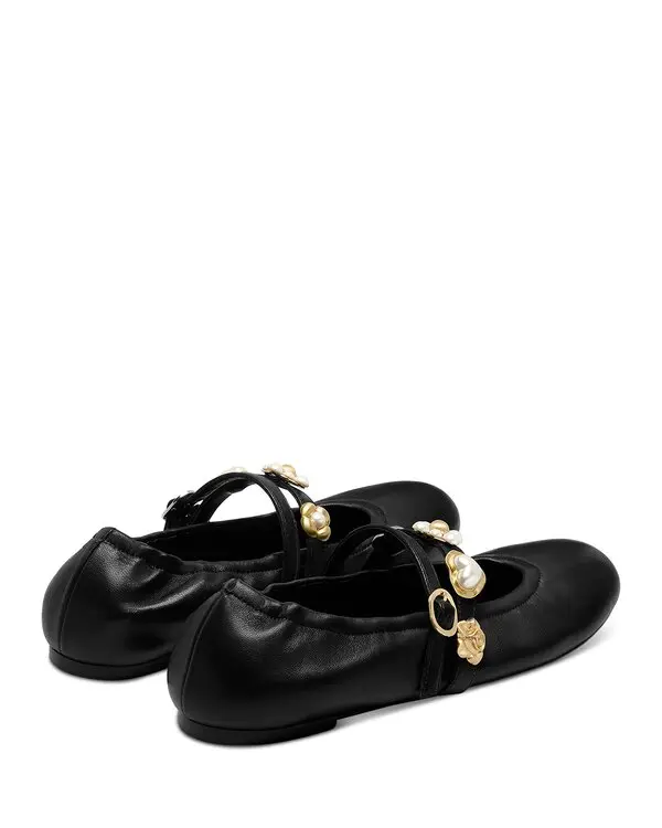 STUART WEITZMAN Socharming Mary Jane Flats - Black