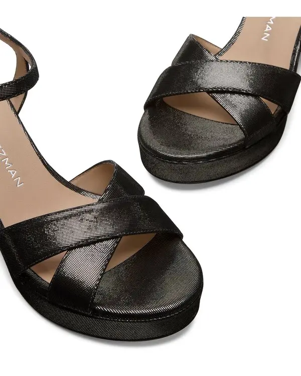 STUART WEITZMAN Dayna 80 Platform Sandals - Gunmetal