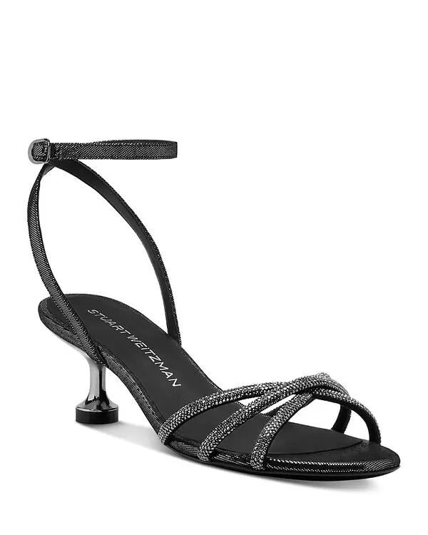 STUART WEITZMAN Nudist Sandals - Gunmetal