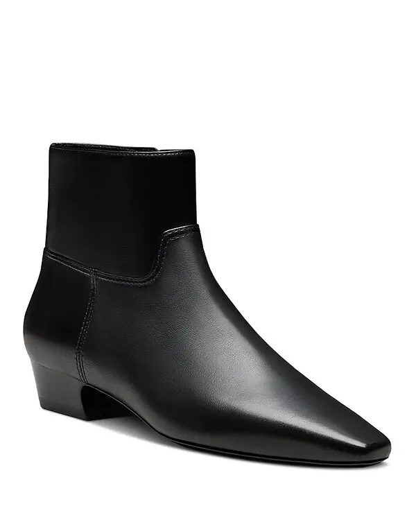 STUART WEITZMAN Stassi Zip Booties - Black