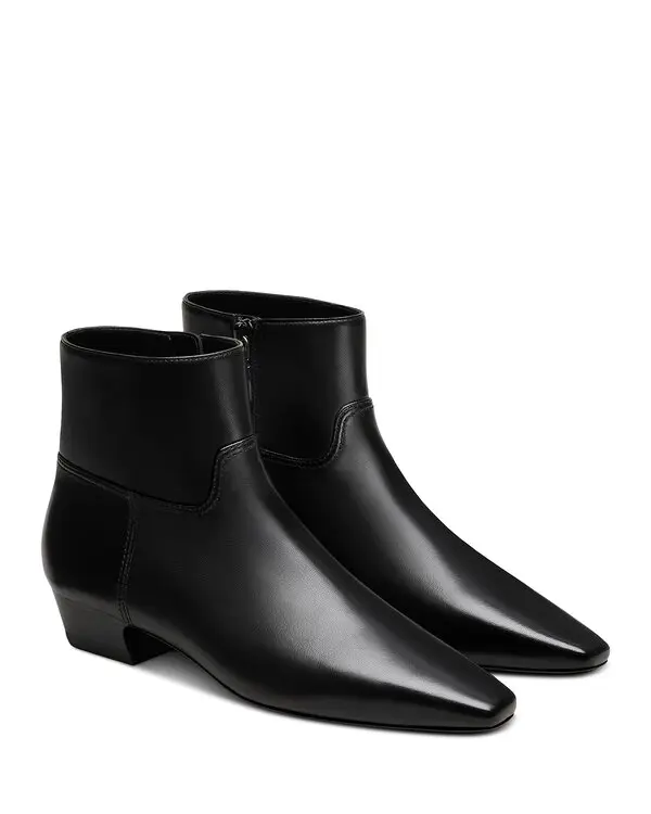 STUART WEITZMAN Stassi Zip Booties - Black