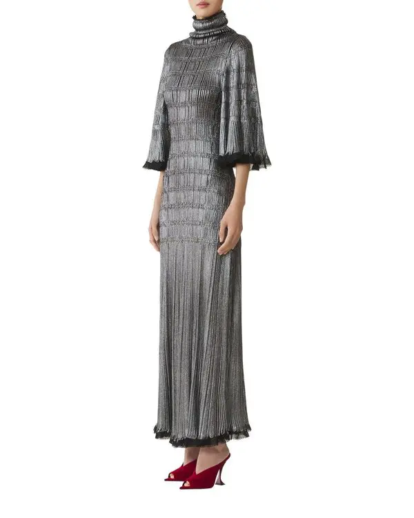 LANVIN Midi Dress In Metallic Viscose