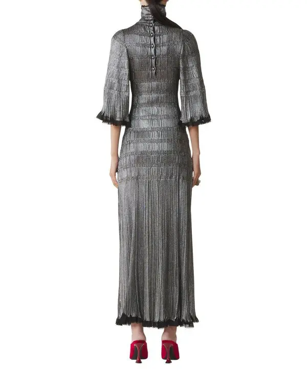 LANVIN Midi Dress In Metallic Viscose