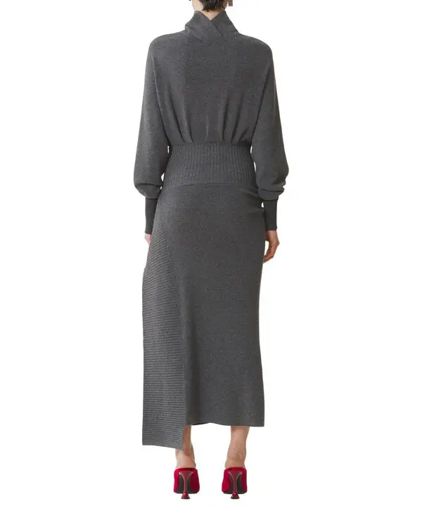 LANVIN Wool And Cashmere Midi Dress - Dove