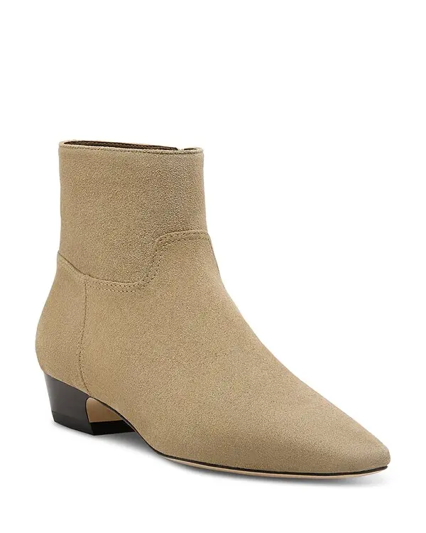 STUART WEITZMAN Stassi Zip Booties - Golden Olive