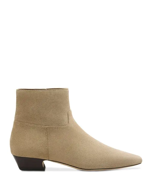 STUART WEITZMAN Stassi Zip Booties - Golden Olive