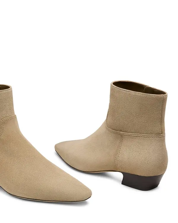 STUART WEITZMAN Stassi Zip Booties - Golden Olive