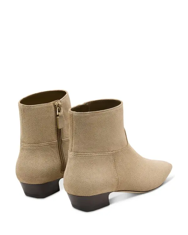 STUART WEITZMAN Stassi Zip Booties - Golden Olive