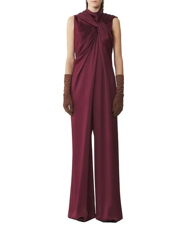 LANVIN Satin Long Jumpsuit - Bacchus