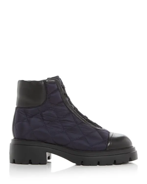 STUART WEITZMAN Hudson Quilted Boots - Navy/black