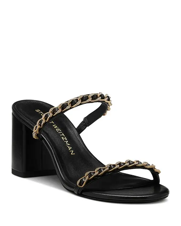 STUART WEITZMAN Soluxe Cysl 75 Slides - Black