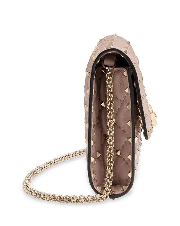 Valentino Garavani Rockstud Spike Crossbody Clutch Bag - Poudre