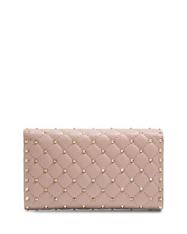 Valentino Garavani Rockstud Spike Crossbody Clutch Bag - Poudre