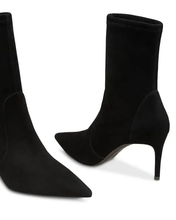 STUART WEITZMAN Power 75 Zip Booties - Black