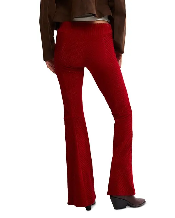Free People Penny Pull-on Velvet Pants - Salsa