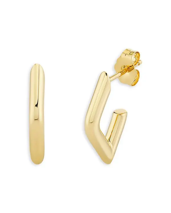 SYDNEY EVAN 14k Yellow Pure Tube Earrings - Gold