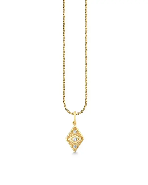 SYDNEY EVAN 14k Yellow Diamond Ace Of Diamonds Pendant Necklace - Gold