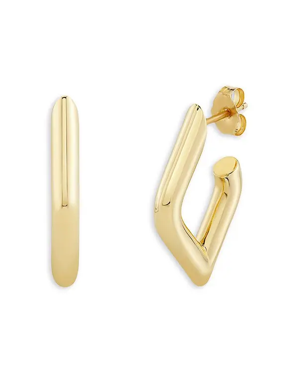 SYDNEY EVAN 14k Yellow Medium Pure Hollow Tube Earrings - Gold
