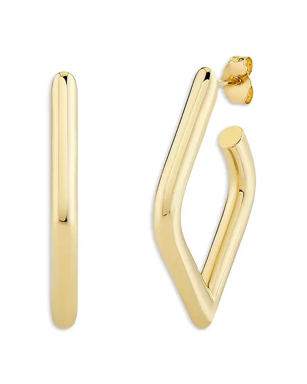 SYDNEY EVAN 14k Yellow Large Pure Tube Earrings - Gold