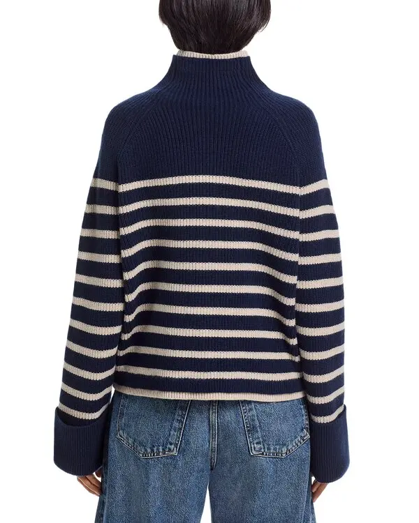 Rag & Bone Ilaria Stripe Turtleneck Wool Sweater