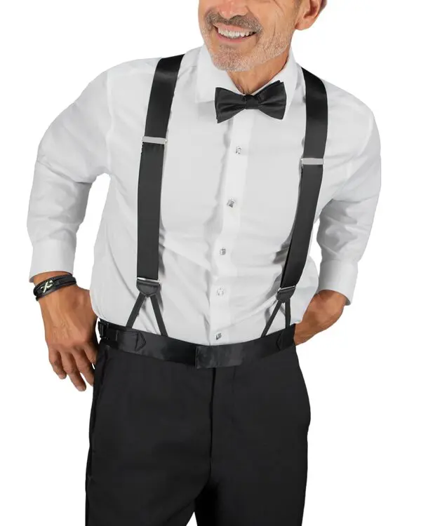 Trafalgar Brace And Bow Tie Set - Black