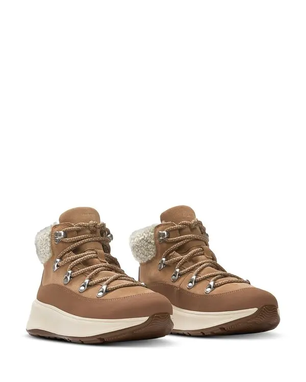 Fitflop F-mode Teddy Collar Boots - Desert Tan