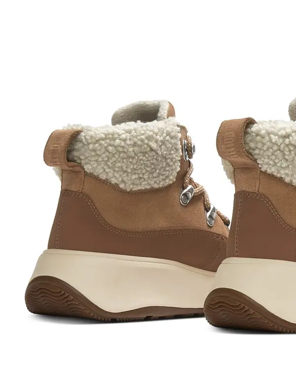 Fitflop F-mode Teddy Collar Boots - Desert Tan