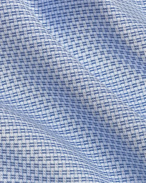 David Donahue Trim Fit Textured Micro Twill Dress Shirt
