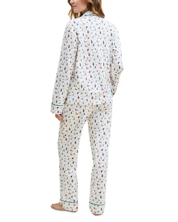 PETITE PLUME Merry Meow Pima Pajama Set