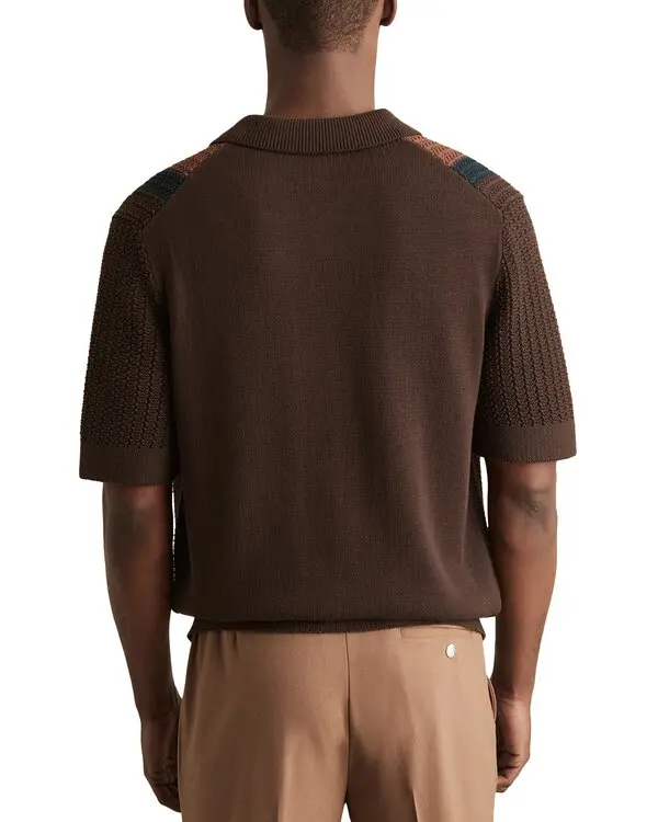 REISS Bradley Short Sleeve Knit Sweater