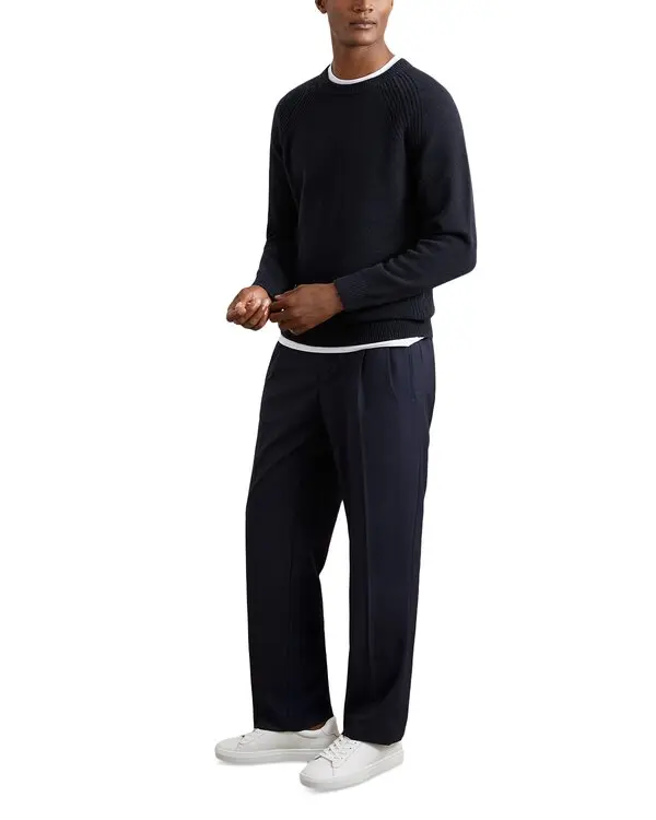 REISS Foulton Crewneck Sweater - Navy