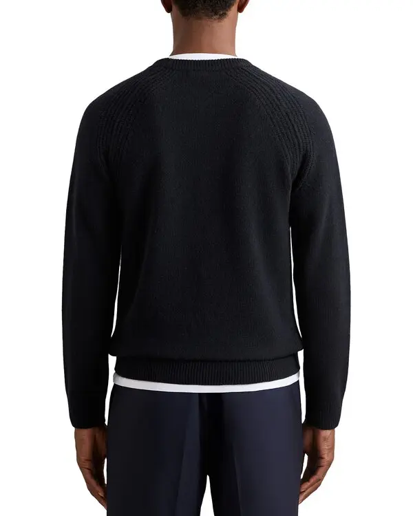 REISS Foulton Crewneck Sweater - Navy