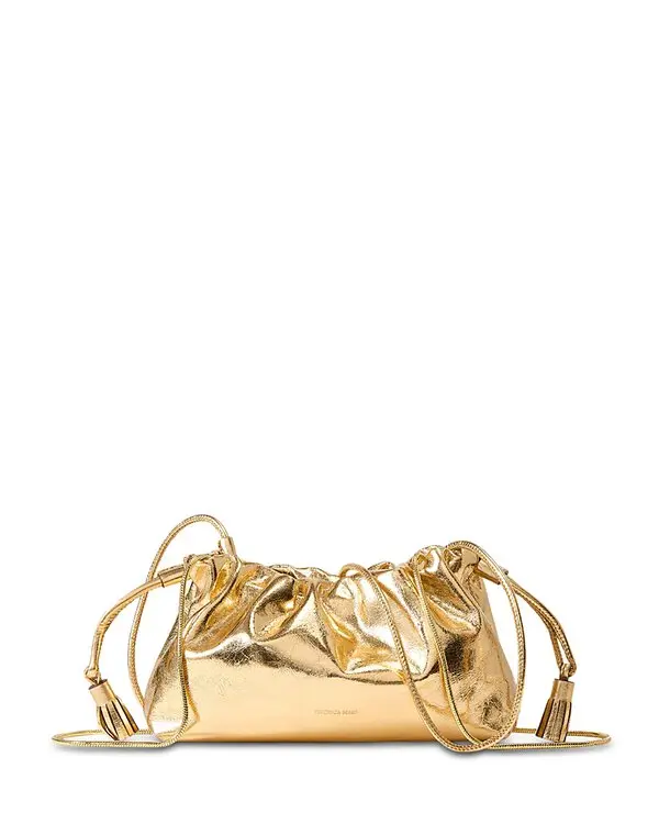 Veronica Beard Metallic Leather Stash Bag - Gold