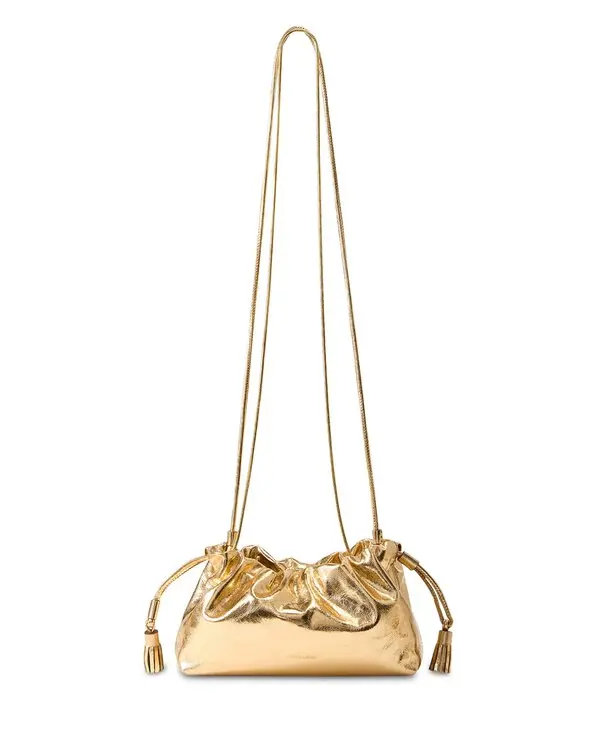 Veronica Beard Metallic Leather Stash Bag - Gold