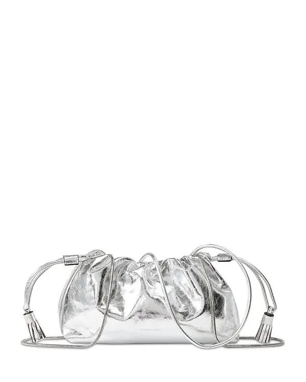 Veronica Beard Metallic Leather Stash Bag